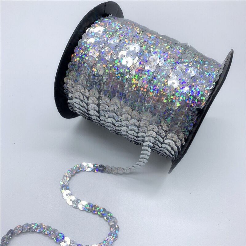 5Yards/Lot 6Mm Colorful Sequins Shiny Faceted Loose Sequins Paillettes ...