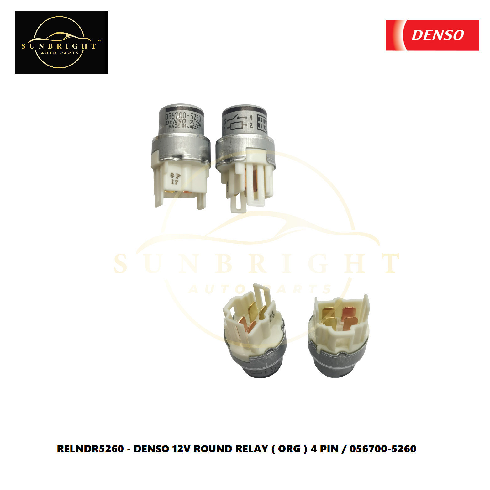 DENSO 12V ROUND RELAY ( ORG ) 4 PIN / 056700-5260 | Lazada