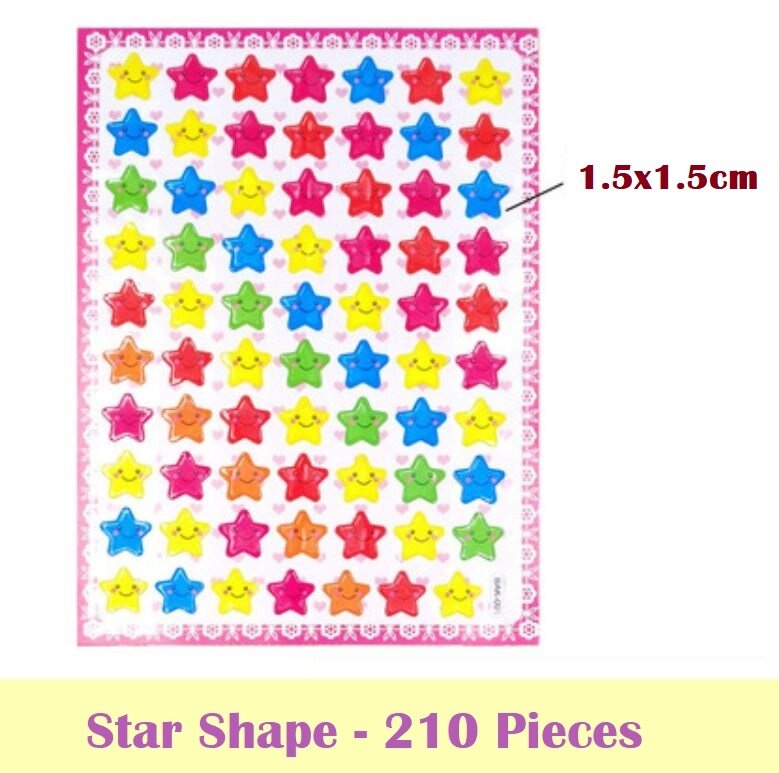 Waterproof Reward Sticker Cute Smiley Face Star Shape | Lazada