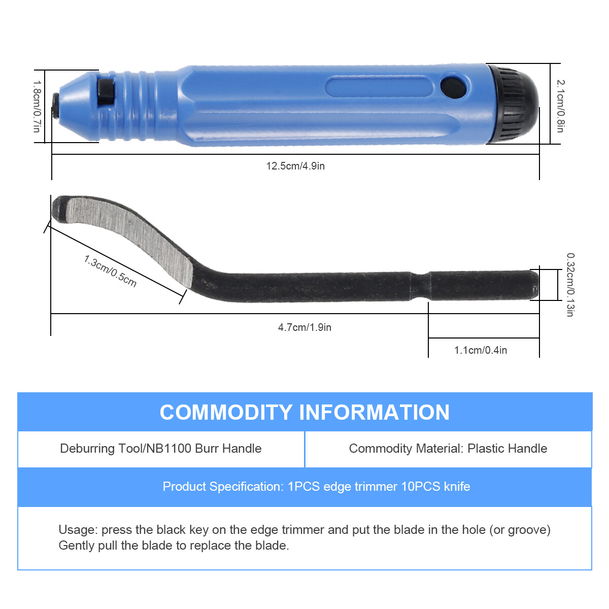 Deburring ชุดเครื่องมือมือถือ Ergonomic Deburring Cutter Precision Edge ...