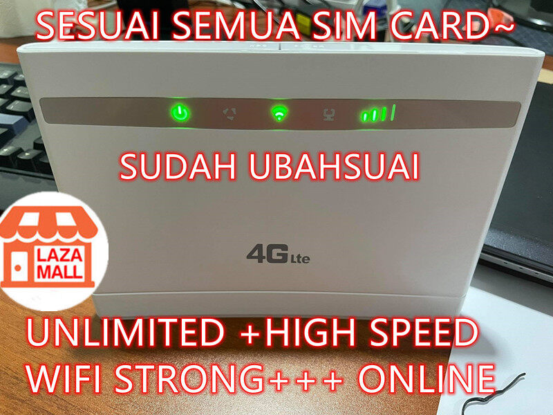 UBAHSUAI MODIFIED unlimited date modem sim card 4g online wifi receiver ...