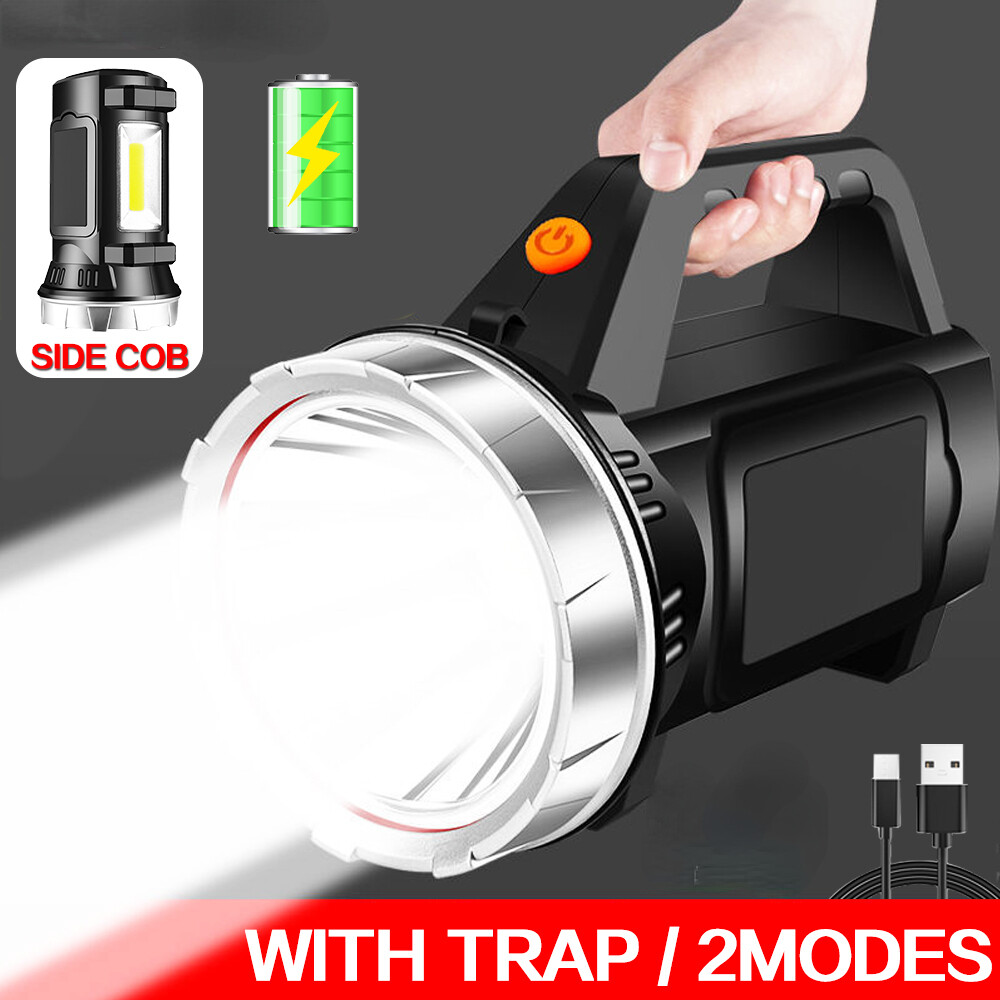Long Range searchlight torch light big Flashlight Super Bright Handheld ...