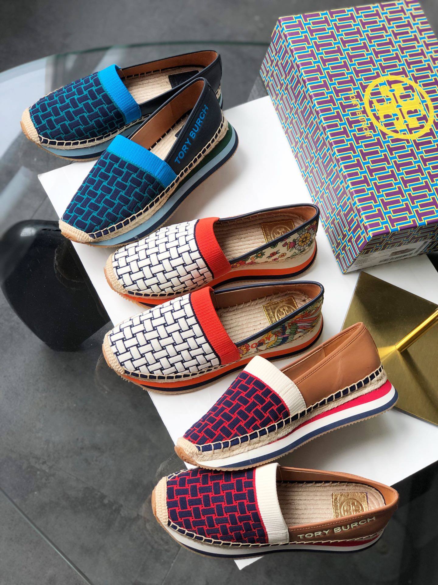 [ของแท้] Tory Burch Straw รองเท้าชาวประมงไม่เคยหมองคล้ำเนื่องจากชุดเท้า ...