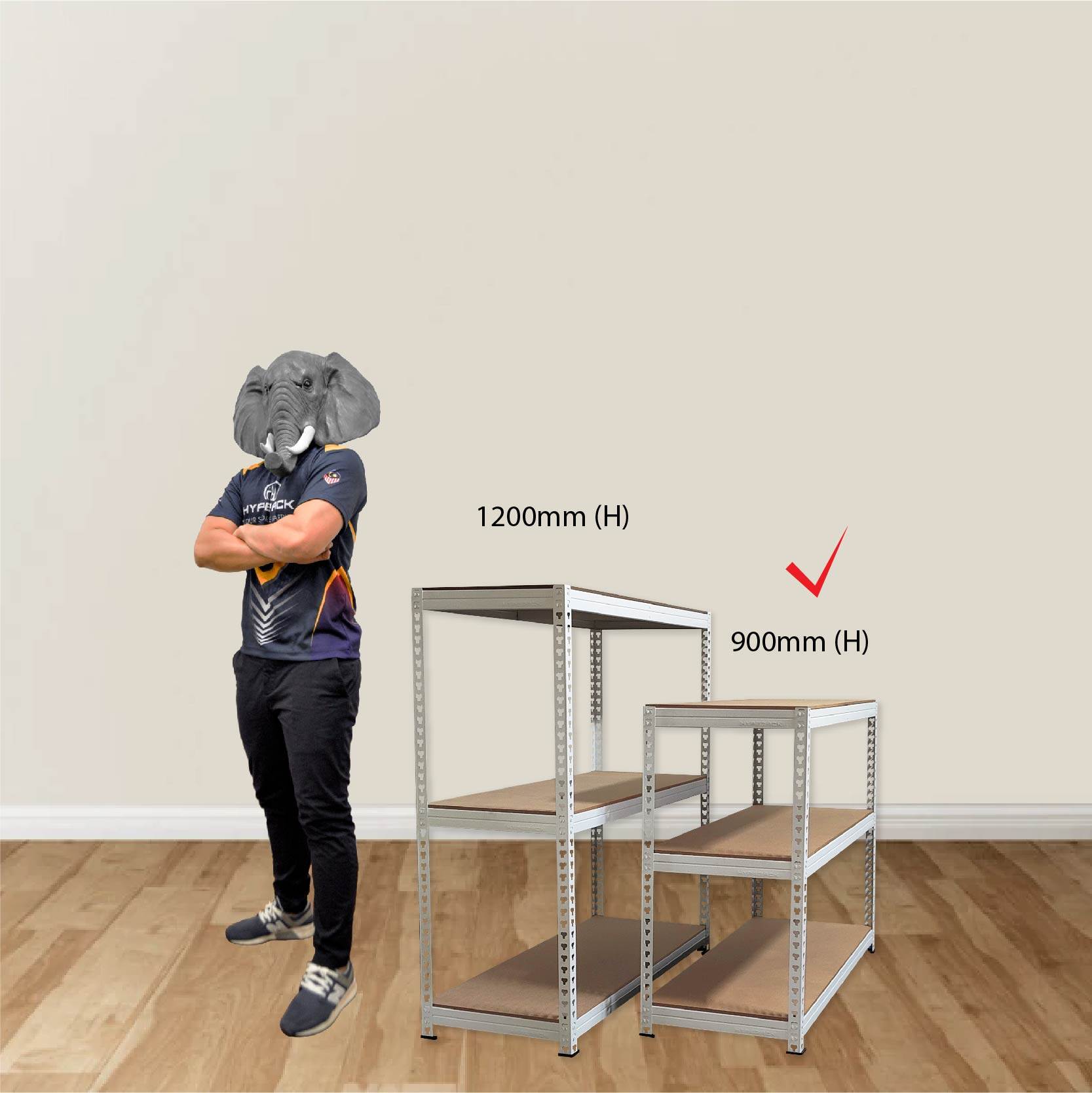 🐘 HYPERACK™️ Livin Rack Adjustable 3 Tier Metal Boltless Rack Rak Besi ...