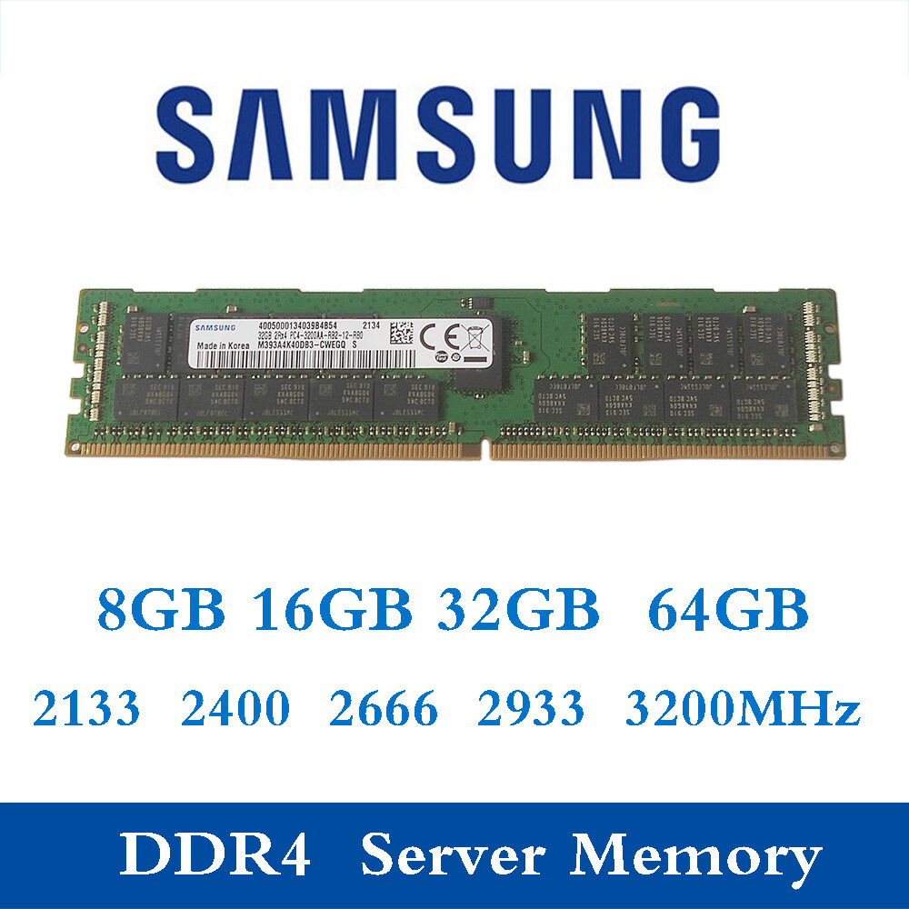 Original 8GB 16GB 32GB 64GB RAM DDR4 2133 2400 2666 2933 3200 Server ...