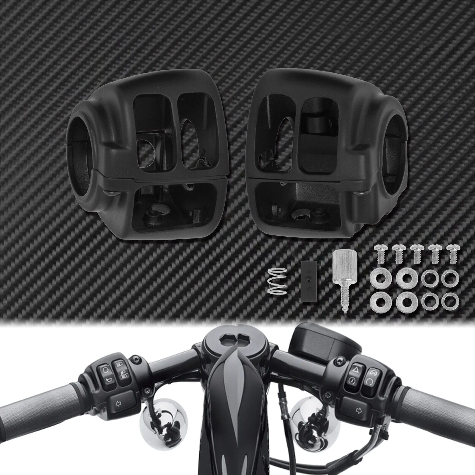 Motorcycle Black/Chrome Switch Housing Cover Handlebar Controls For ...