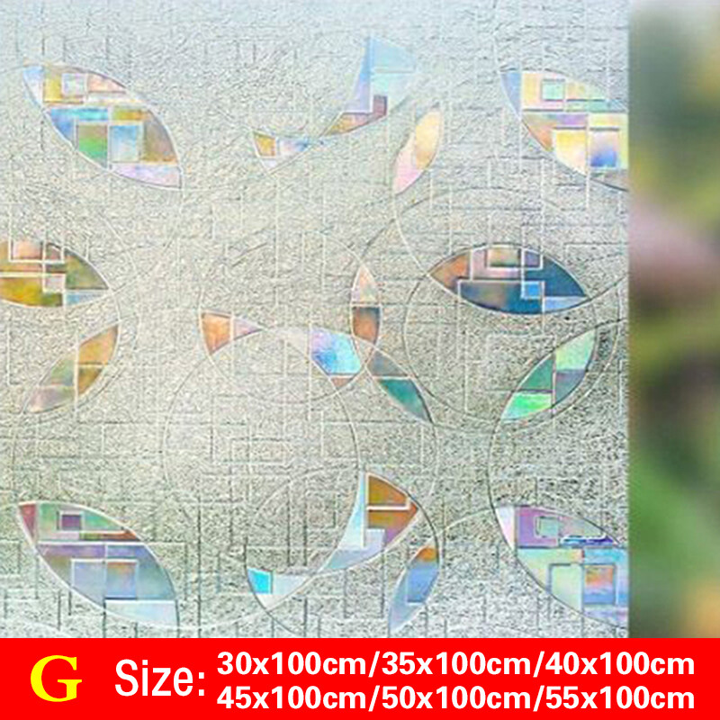 2sql 1Roll Anti UV Window Glass Film 3D Decorative Privacy Sticker ...