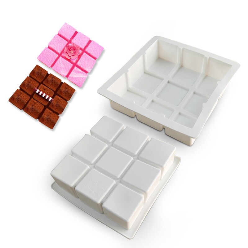 Christmas Square Mousse Silicone Cake Mold French Silicone Cake Dessert ...