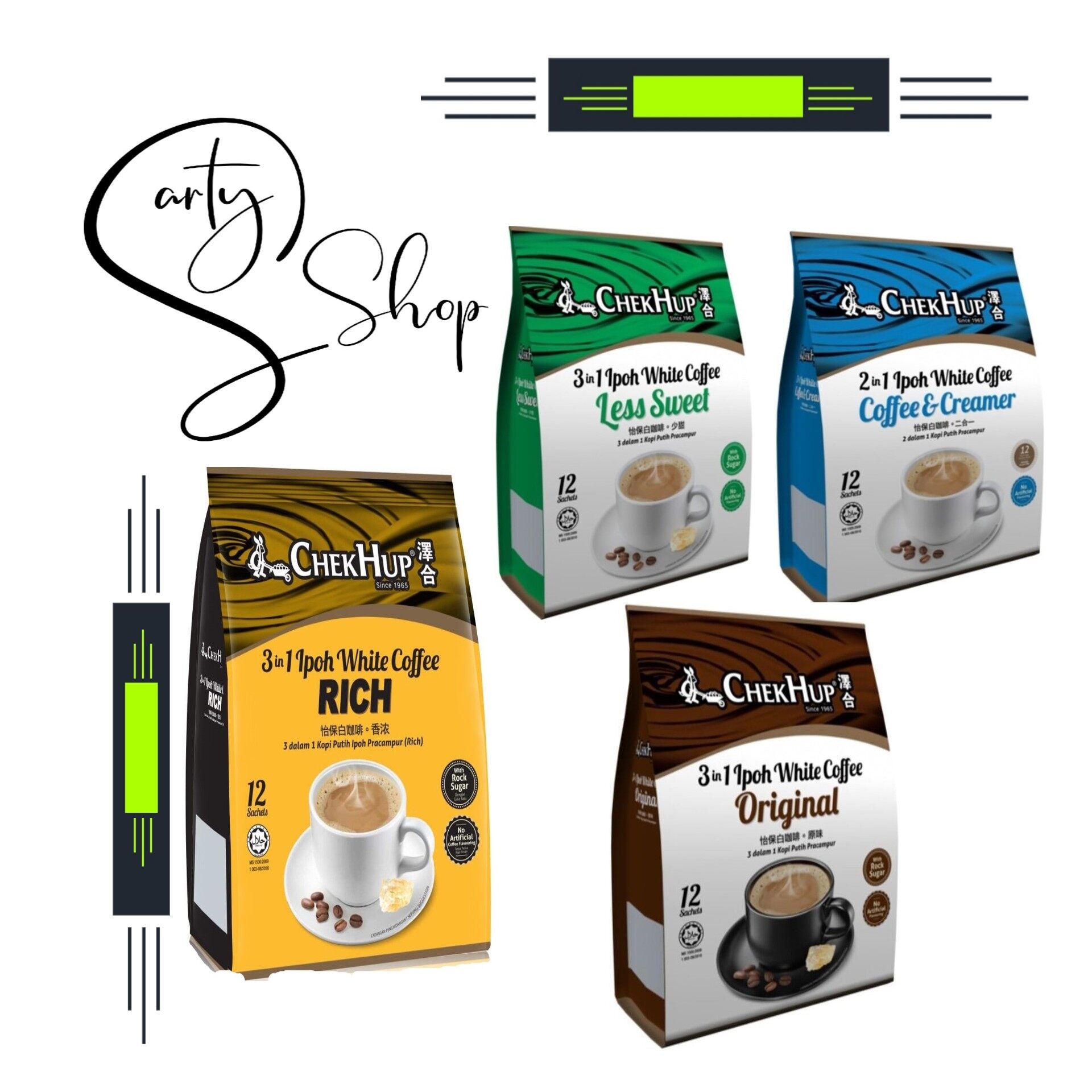 Chek Hup Ipoh White Coffee / 40 g x 12 sachets | Lazada