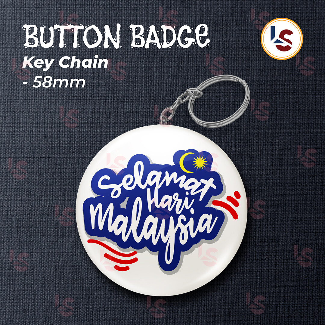 (Key Chain) Merdeka Button Badge Hari Kemerdekaan Malaysia Independence ...