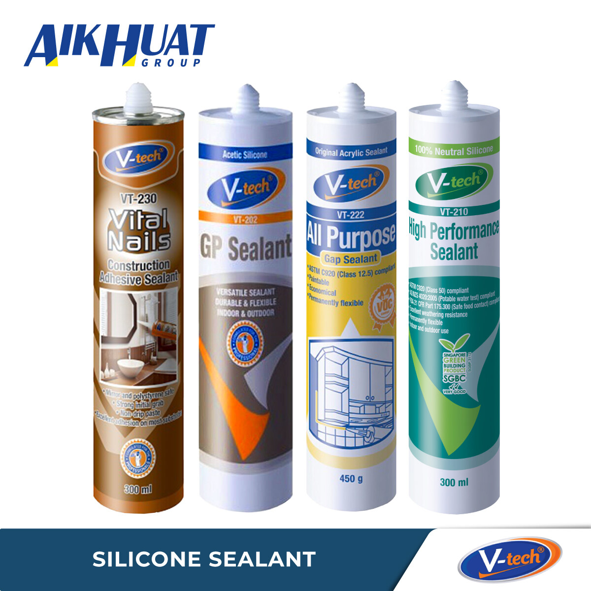 V-Tech Silicone Sealant & Adhesive Sealant VT-226 / VT-202 / VT-230 ...