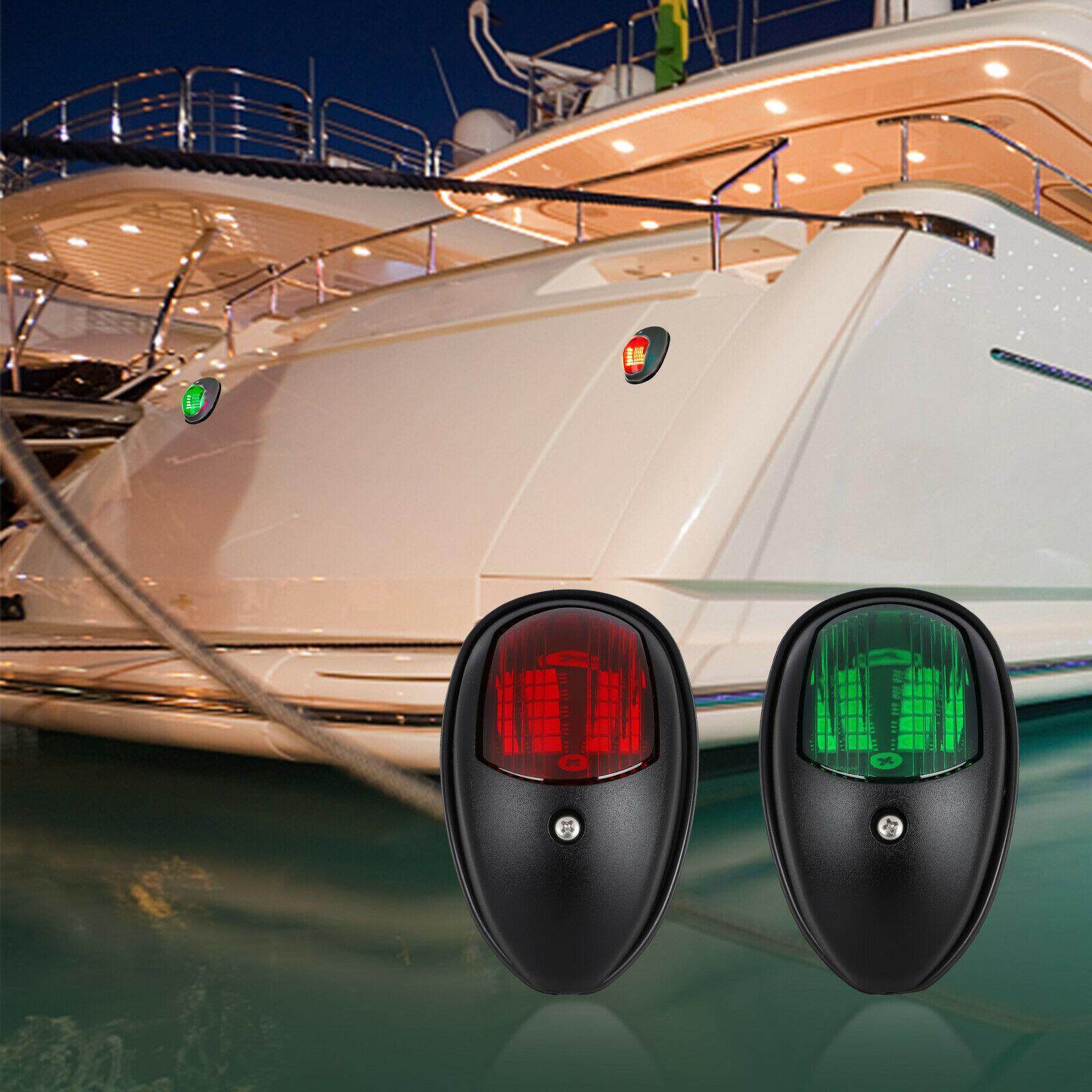 2Pcs LED Marine Navigation Lights Navigation Lights Red and Green Side ...