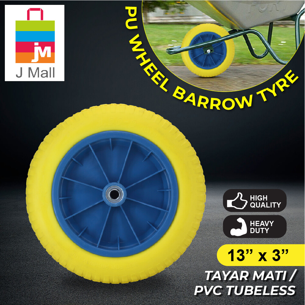 J MALL Heavy Duty Wheel Barrow tyre / Tayar kereta sorong RIM PVC ...