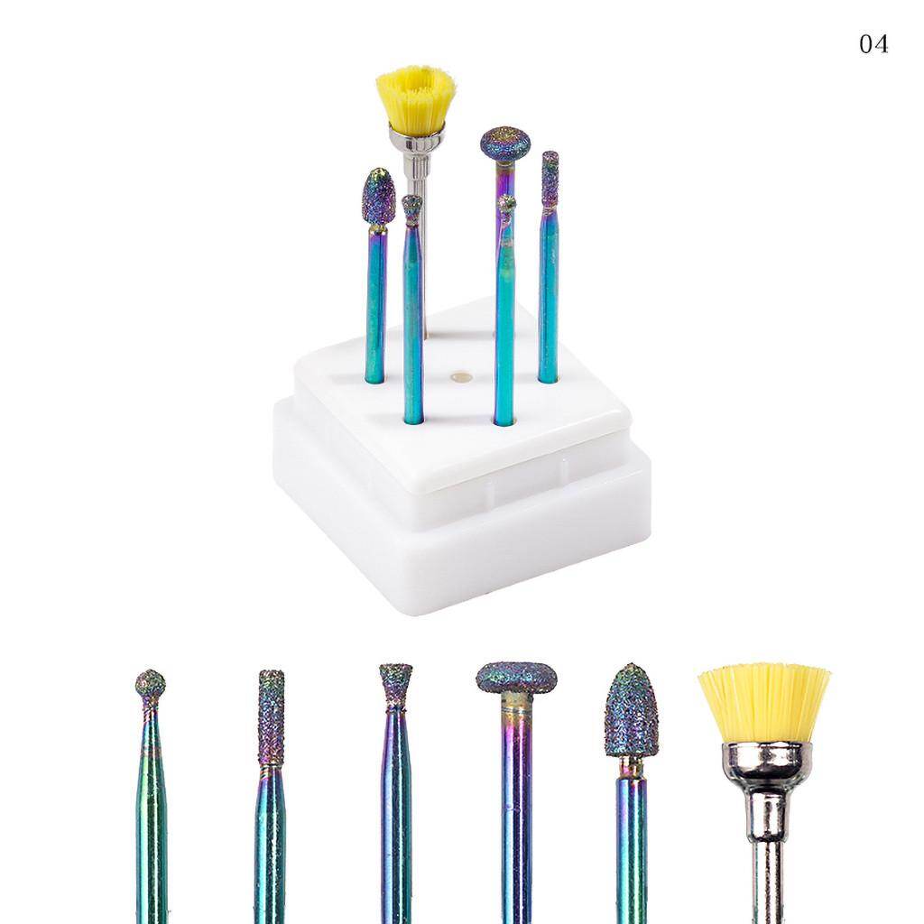 PLKM MALL- 6PCS Nail Art Grinding Drill Bits Electric Nail Machine ...