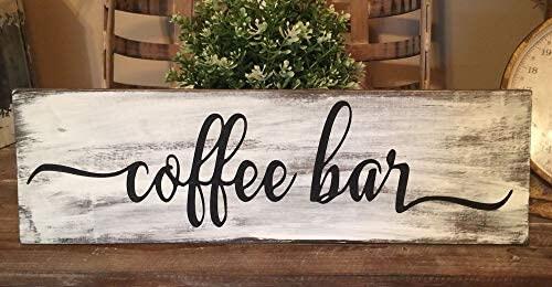 Sunbory 18 Rustic Wood Sign Plaque Home Decor Coffee Bar Country ...