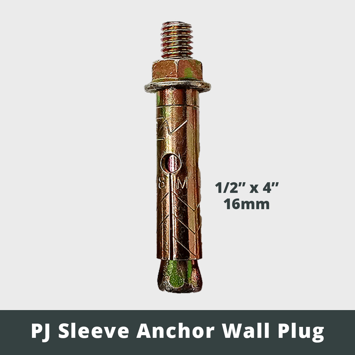 PJ Sleeve Anchor Metal Wall Plug Besi 1/4", 5/16'', 3/8", 1/2" | Lazada