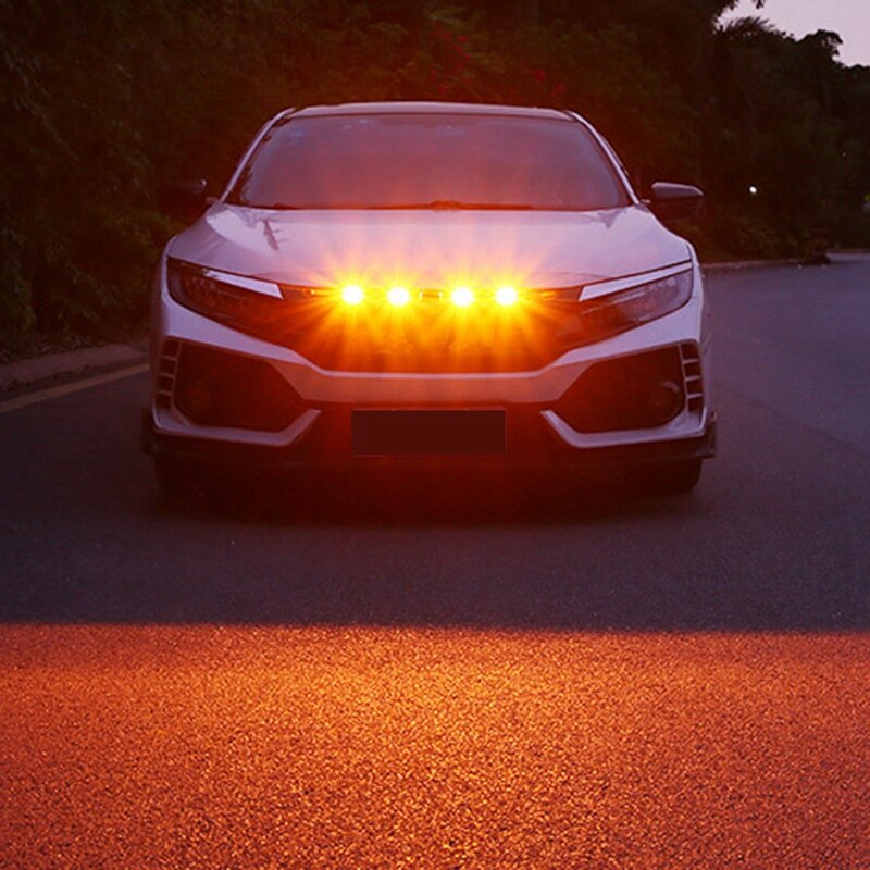 Ready StockCOD Plug PLAY Car LED Front Grille Smoked Amber Light ...