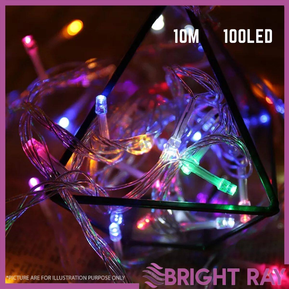 (COPPER CABLE) 10MTR 100L 8 Modes LED String Light Lampu Raya Lip Lap ...