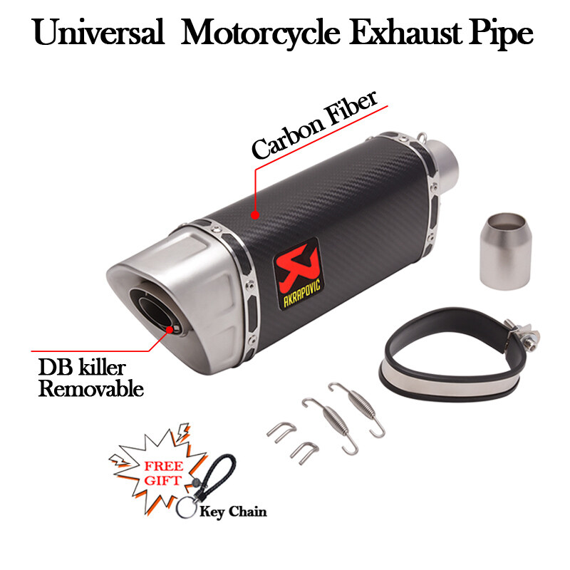 Akrapovic Universal Motorcycle Carbon Fiber Exhaust Pipe Modified ...