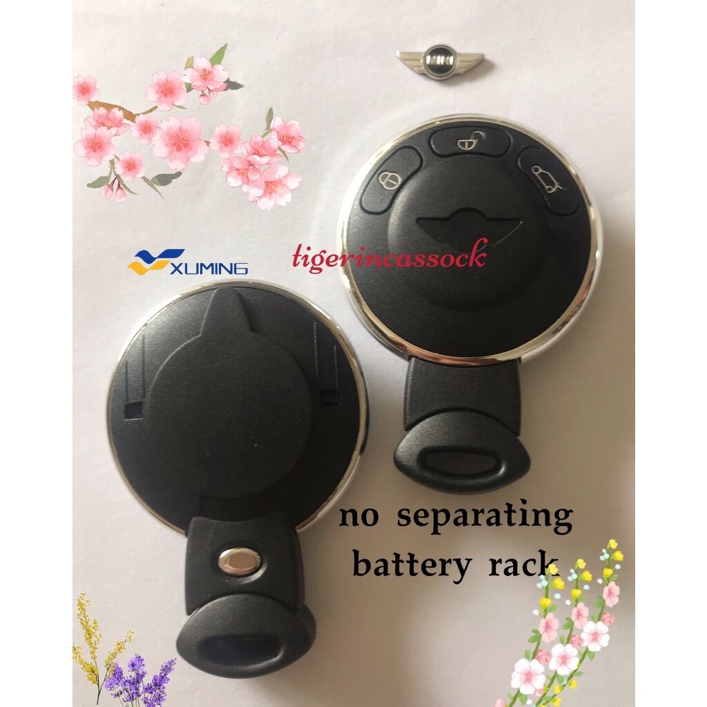 BMW Mini Cooper 3ปุ่มกรณีสมาร์ทคีย์สำหรับการเปลี่ยน R56 Keyless Entry ...
