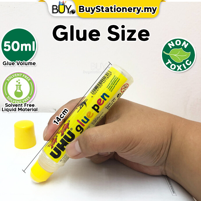 UHU 50ML HAPPY Glue Liquid Gam Kertas Office Stationery Student ...