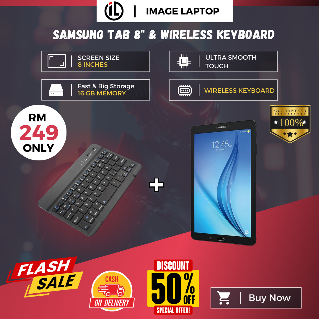 SAMSUNG TAB 8" | ULTRA SMOOTH TOUCH | PLAYSTORE | WIRELESS KEYBOARD ...