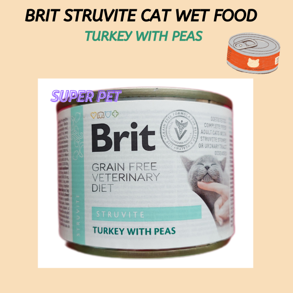 Brit Struvite Cat Canned Food Turkey With Peas 200g x 1 can | Lazada