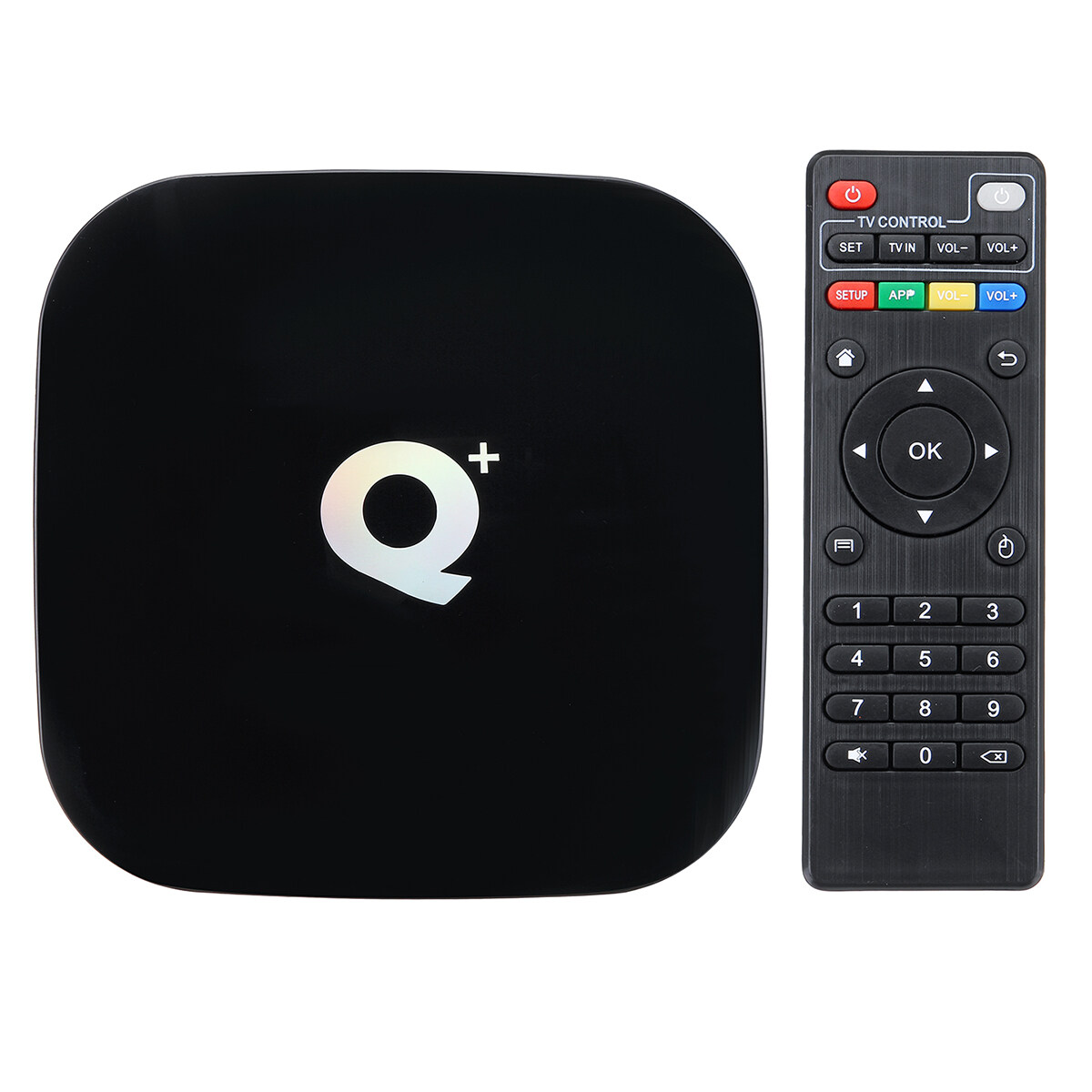 Q-Box 2 + 16G/4 + 32G/4 + 64แป้นพิมพ์กล่องทีวี Quad Core Android 9.0 WiFi สมาร์ท - MixASale