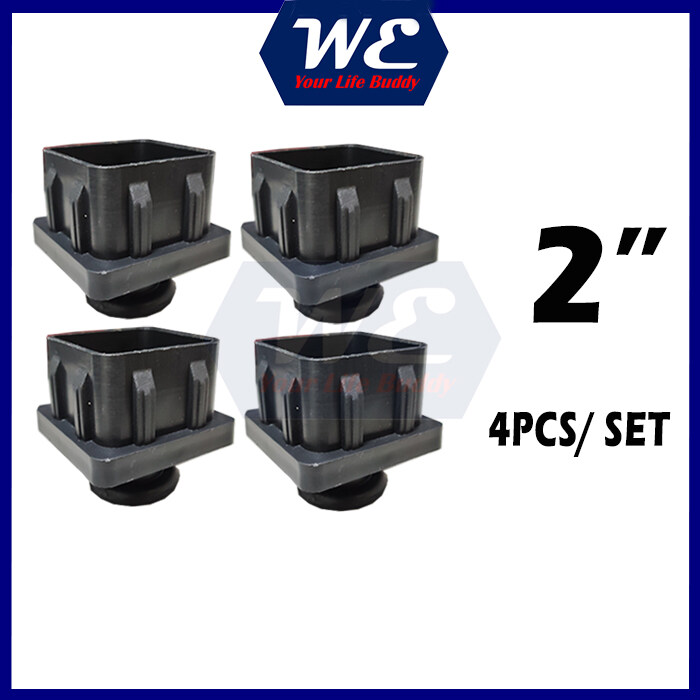 4PCS/SET Adjustable Foot Plastic Square Pipe Plug Nut / Square Inner ...