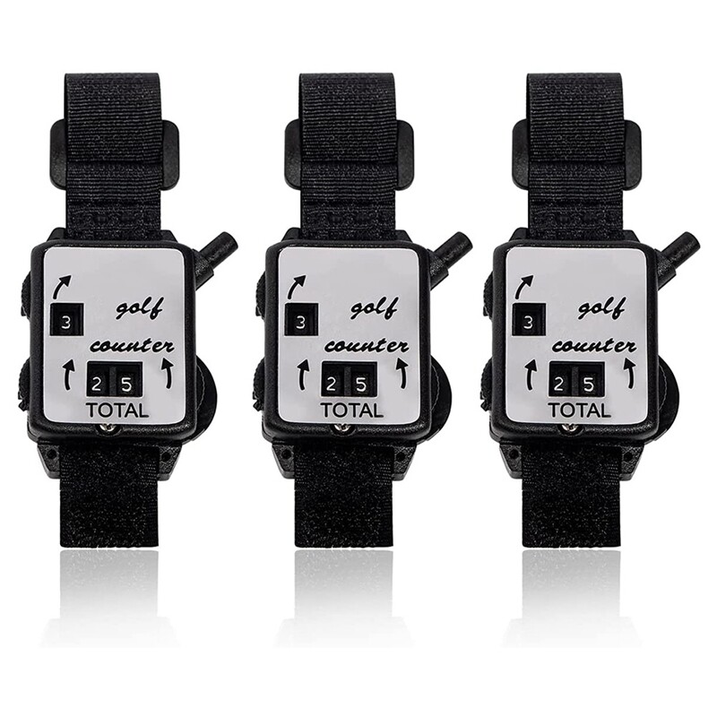 3 Pcs Golf Score Counter, Mini Golf Stroke Counter Watch with One Touch ...