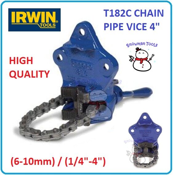 100% GENUINE IRWIN T182C CHAIN PIPE VICE 4" VICES VISE CLAMP PAIP 6 ...