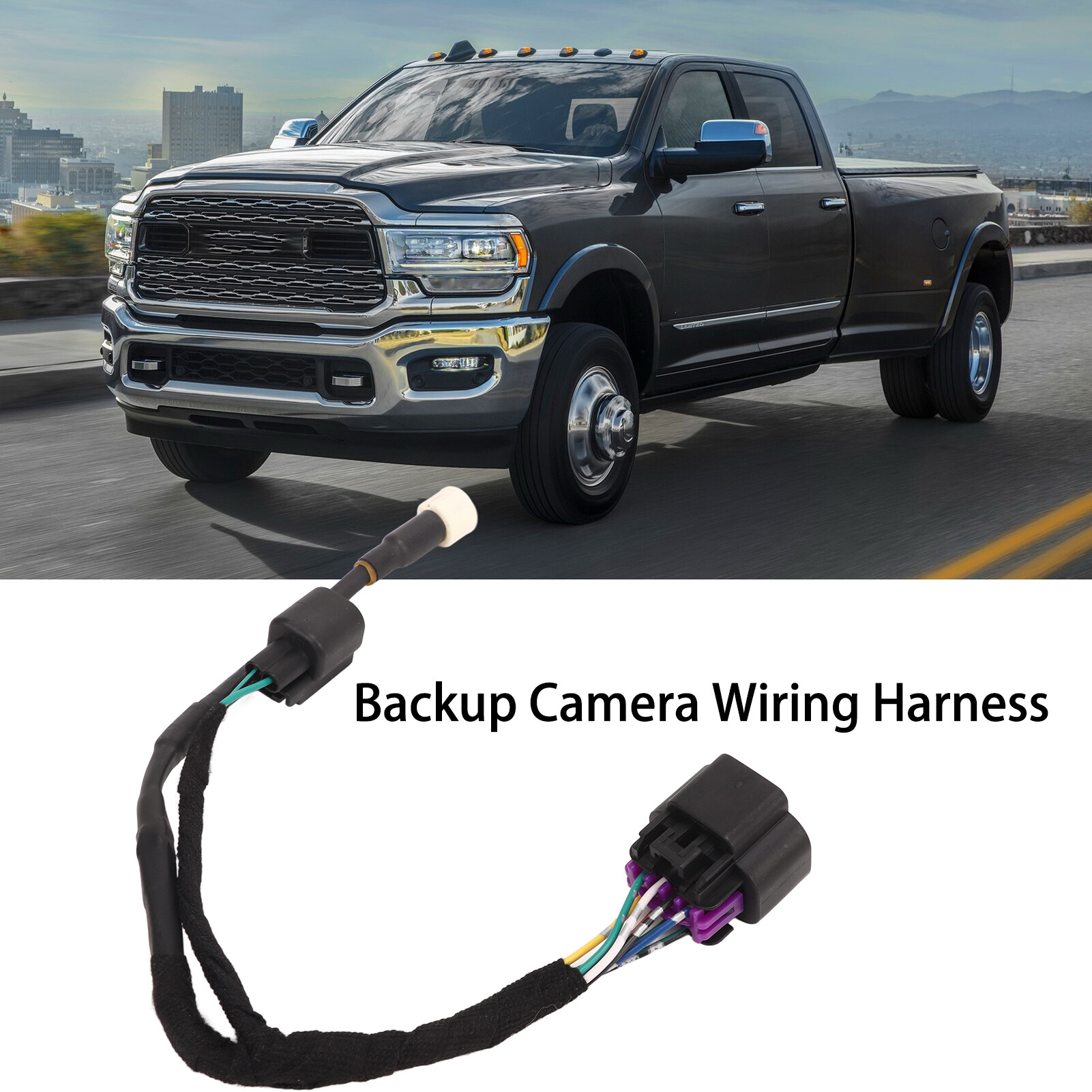 Tailgate Backup Camera Wiring Harness, 68189124AC Backup Camera Adapter ...
