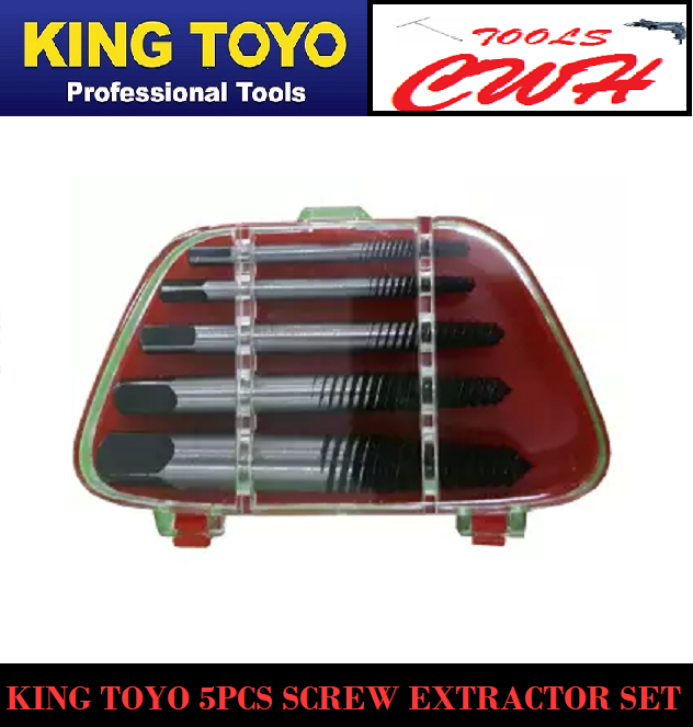 King Toyo KT-8205 STANLEY 94171 5PCS Screw Extractor Set KINGTOYO ...
