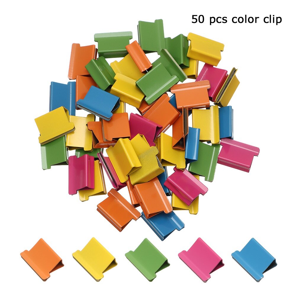 Paper Pusher Clips Set with 50 Pieces Binder Paper Clamps for Office ...