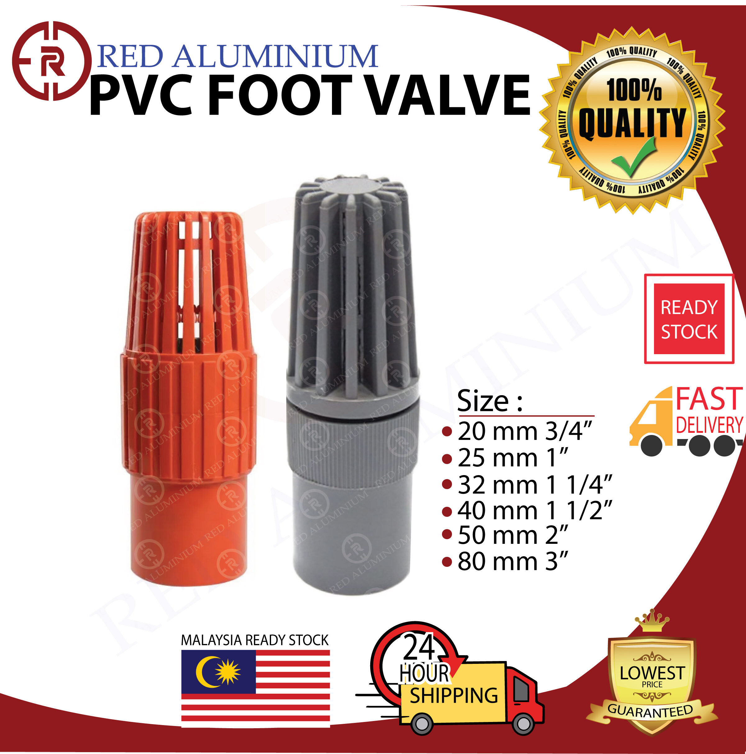 PVC Threaded End PVC FOOT VALVE Threaded End 20MM - 50MM | Lazada