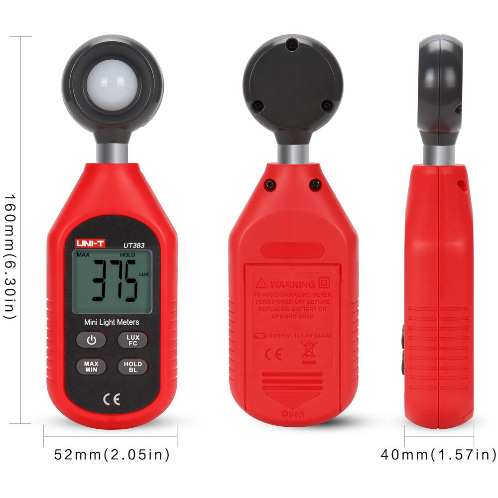 เครื่องวัดความสว่างดิจิตอลขนาดเล็ก UNI-T UT383,เครื่องวัดความสว่าง ...