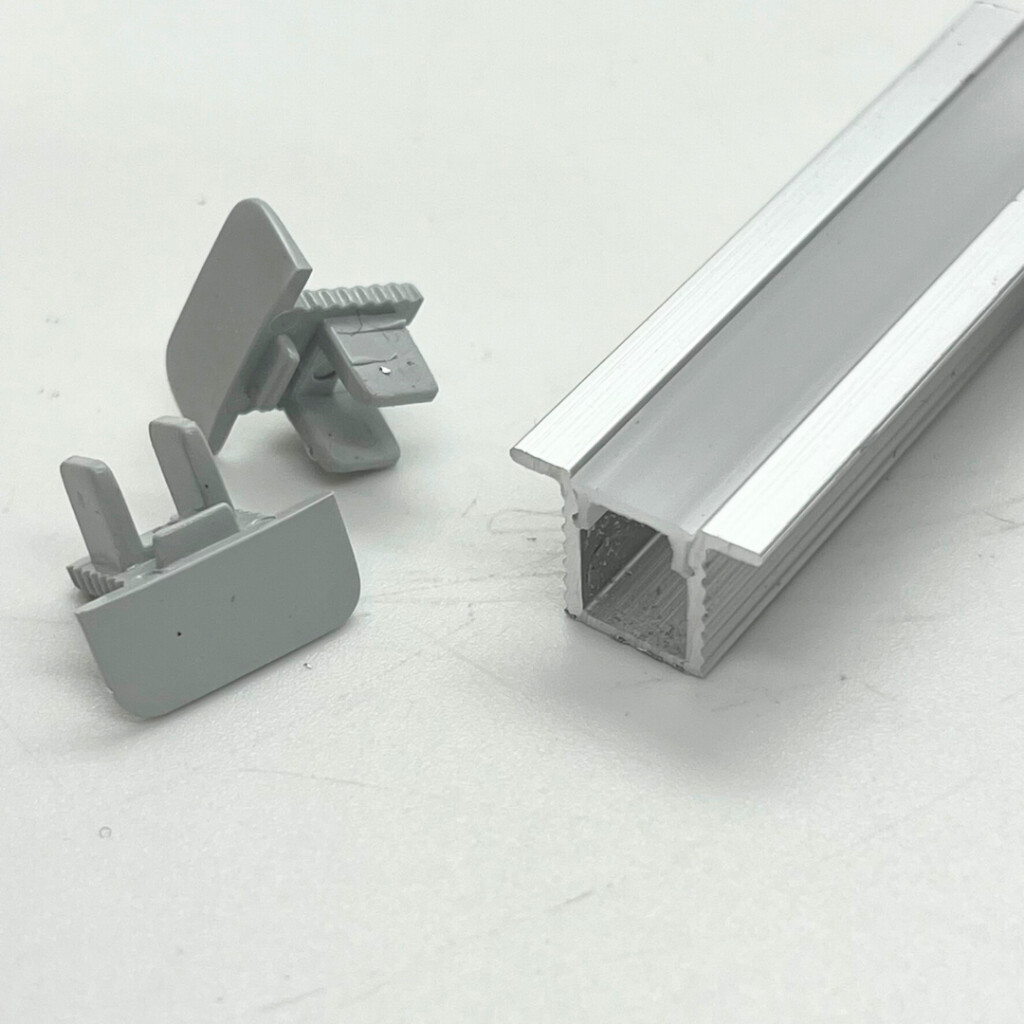 Flat Angle Frameless Embedded Black Coated Aluminium LED strip U ...