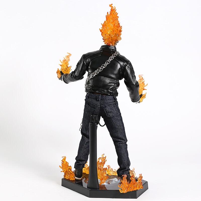 Ghost Rider 1/6 PVC ตุ๊กตาขยับแขนขาได้สะสมของเล่นโมเดลกับไฟ LED - hdch ...