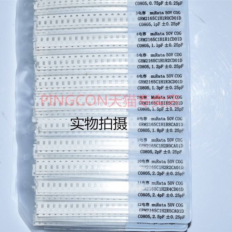 Commonly used chip resistor capacitor package 0201/0402/0603/0805/1206 ...
