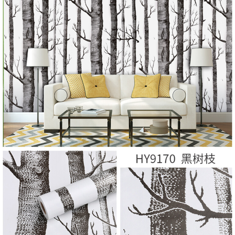 Wallpaper bamboo Sticker 45cm x 10meter Kertas Dinding Buluh Pvc Self ...
