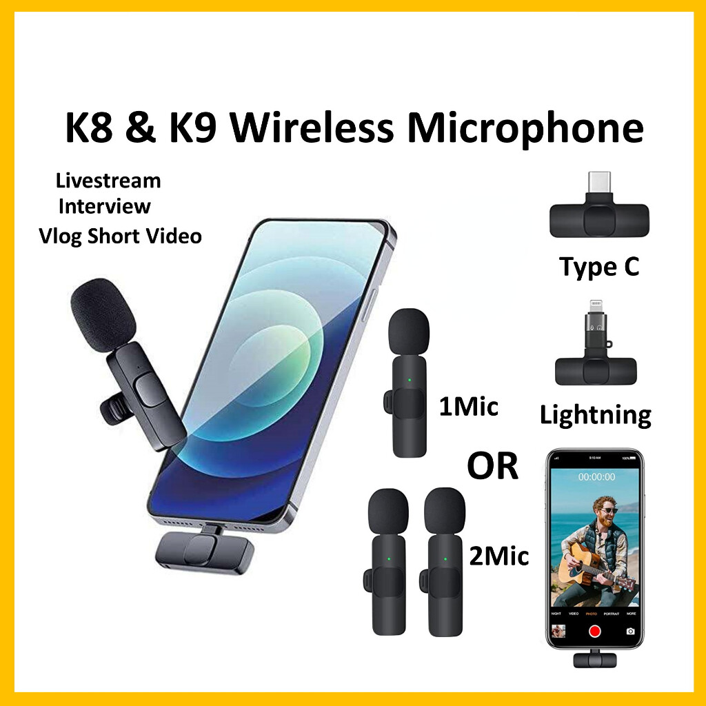 ♥ SFREE Shipping ♥ New K8/K9 Wireless Lavalier Microphone for Phone ...