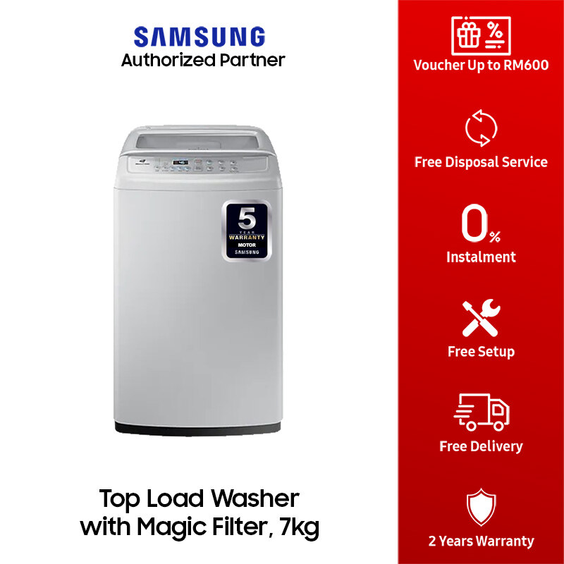 Samsung 7KG (WA70H4000SG) Top Load Washer with Magic Filter Washing ...