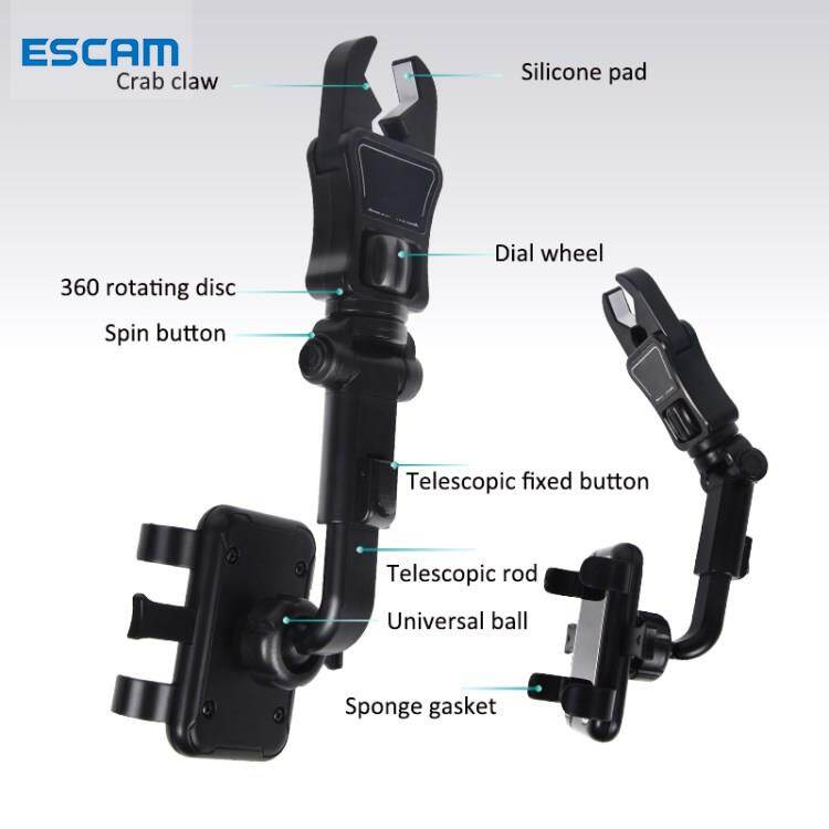 ESCAM ปรับเจ้าของรถโทรศัพท์ปูหนีบรถยึดกระจกมองหลังสำหรับมาร์ทโฟนระหว่าง ...