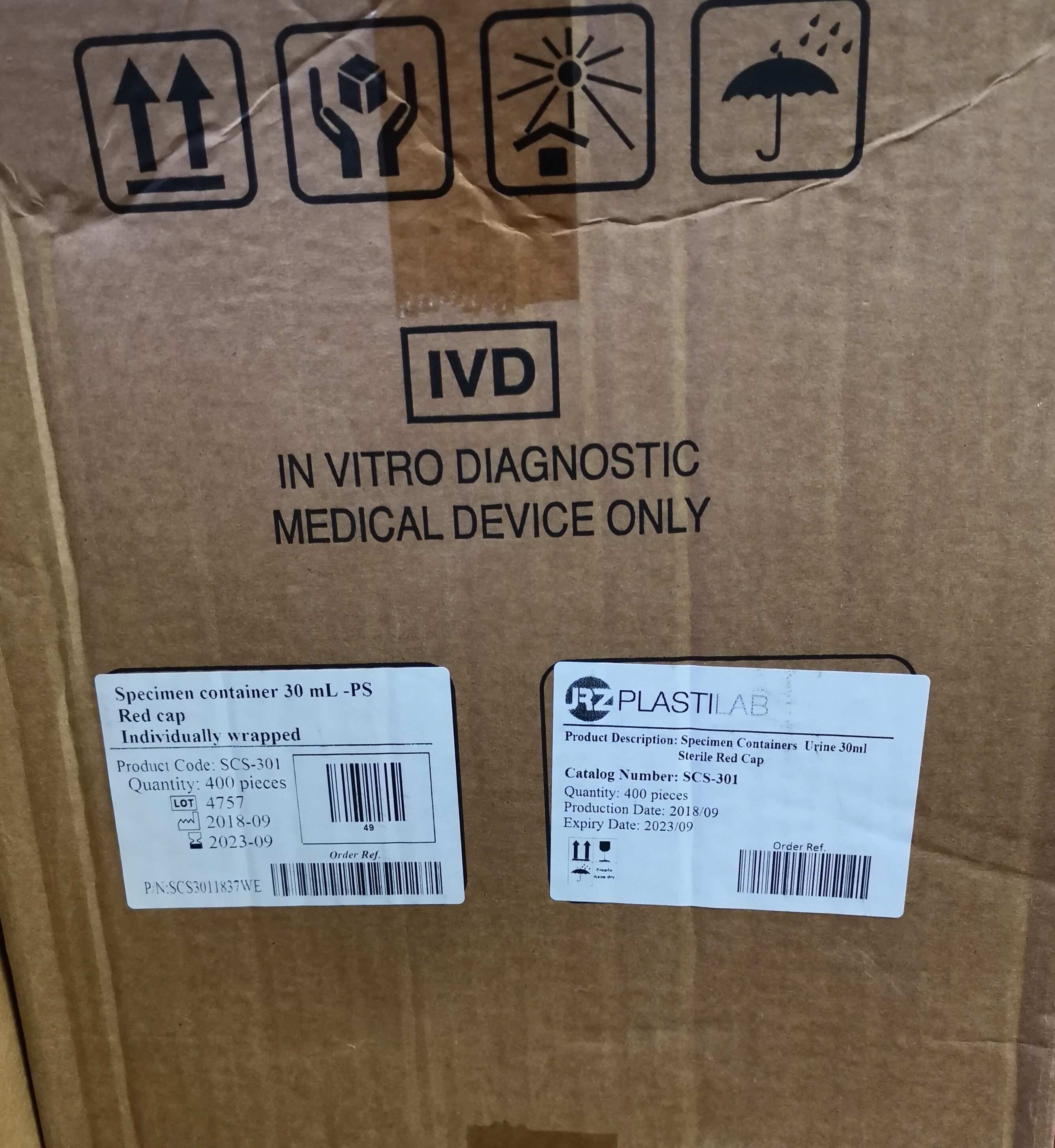 Plastilab, 30mL Specimen Containers, Sterile, PS 400 Pcs Per Box | Lazada