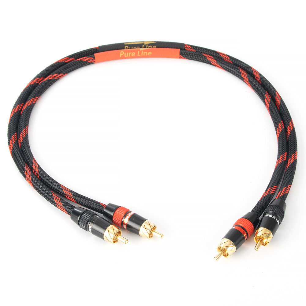 RCA Cable hifi 2RCA to 2 RCA Male to Male Audio Cable Gold-Plated RCA ...