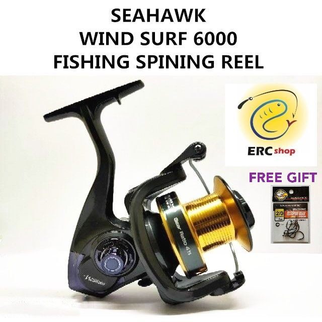 Seahawk Wind Surf 6000 Fishing Spinning Reel Windsurf Pantai | Lazada