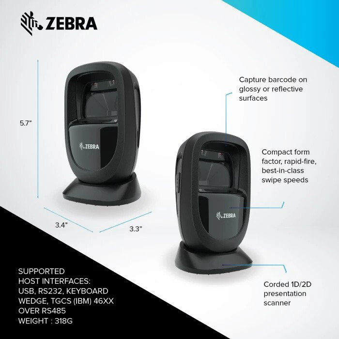 Zebra DS9308 Desktop 2D Barcode Scanner HIGH RES | Lazada