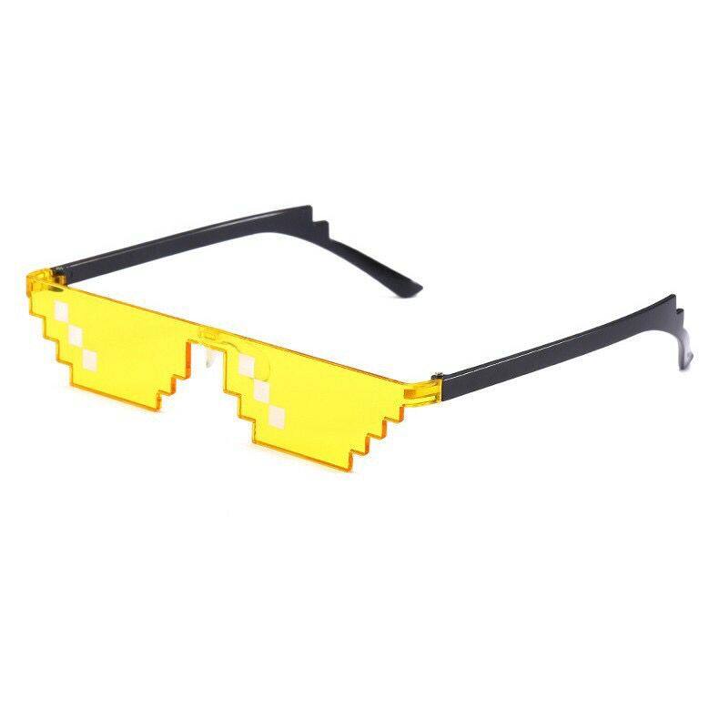 Mosaic Pixel Sunglasses Party Show Thug Life Eyewear Unisex Big Thug Life Double Mosaic