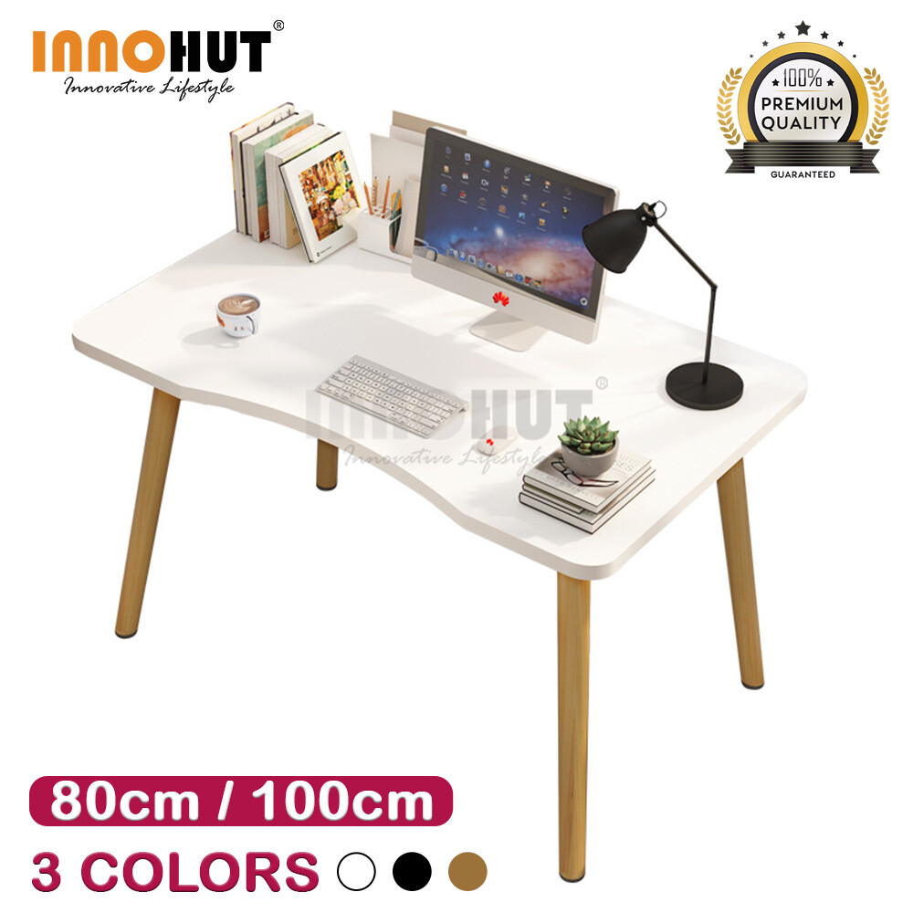 Innohut 80CM/100CM Ergonomic Wooden Desk Computer Table Modern Study ...