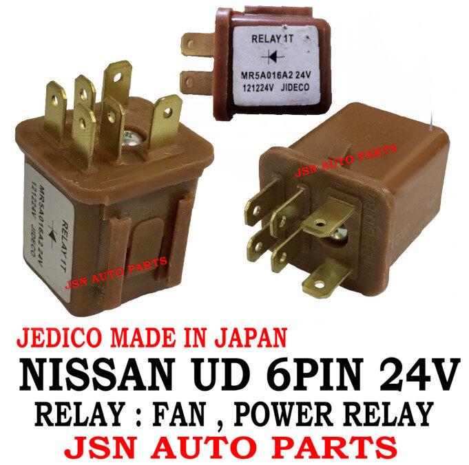 JIDECO JAPAN RELAY 6PIN 24V NISSAN ISUZU FUSO RELAY HEAD LAMP POWER ...